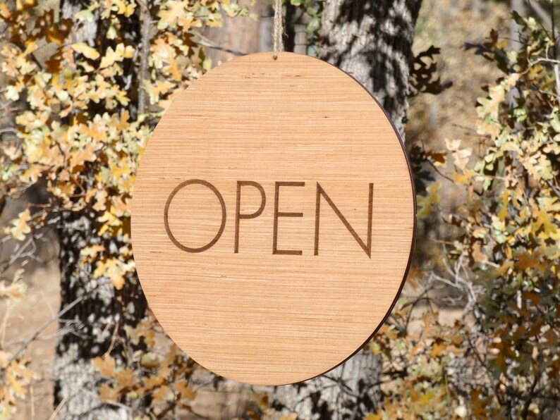 Reversible Open Sign / Be Back Soon Sign / will | Etsy