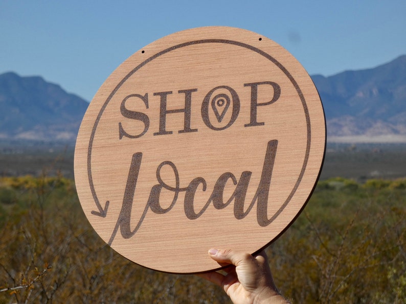 Shop Local Sign / Shop Small Business / Support Small Business - Etsy