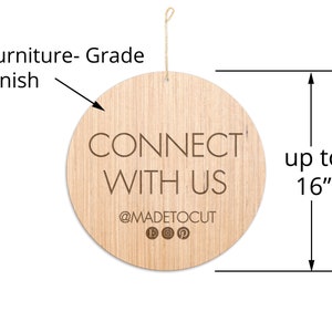 Engraved connect With Us Sign / Connect With Us - Etsy