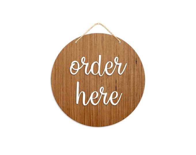 Order Here Business Sign / Custom order Here Sign / Business Decor ...