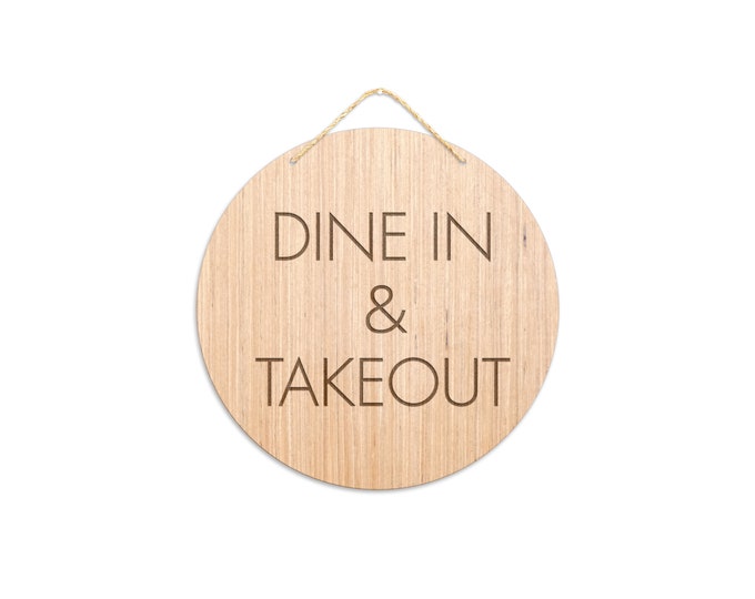 Dine in & Takeout Sign / Restaurant Decor / Restaurant Sign ...