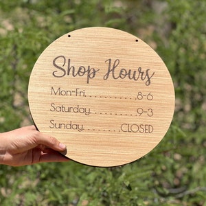 Business Hours Sign / Custom Office Hours Sign / Shop Hours - Etsy