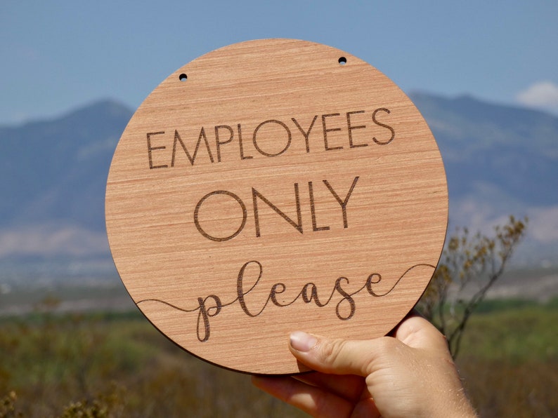 Employees Only Sign / Office Door Sign / Business Decor / - Etsy