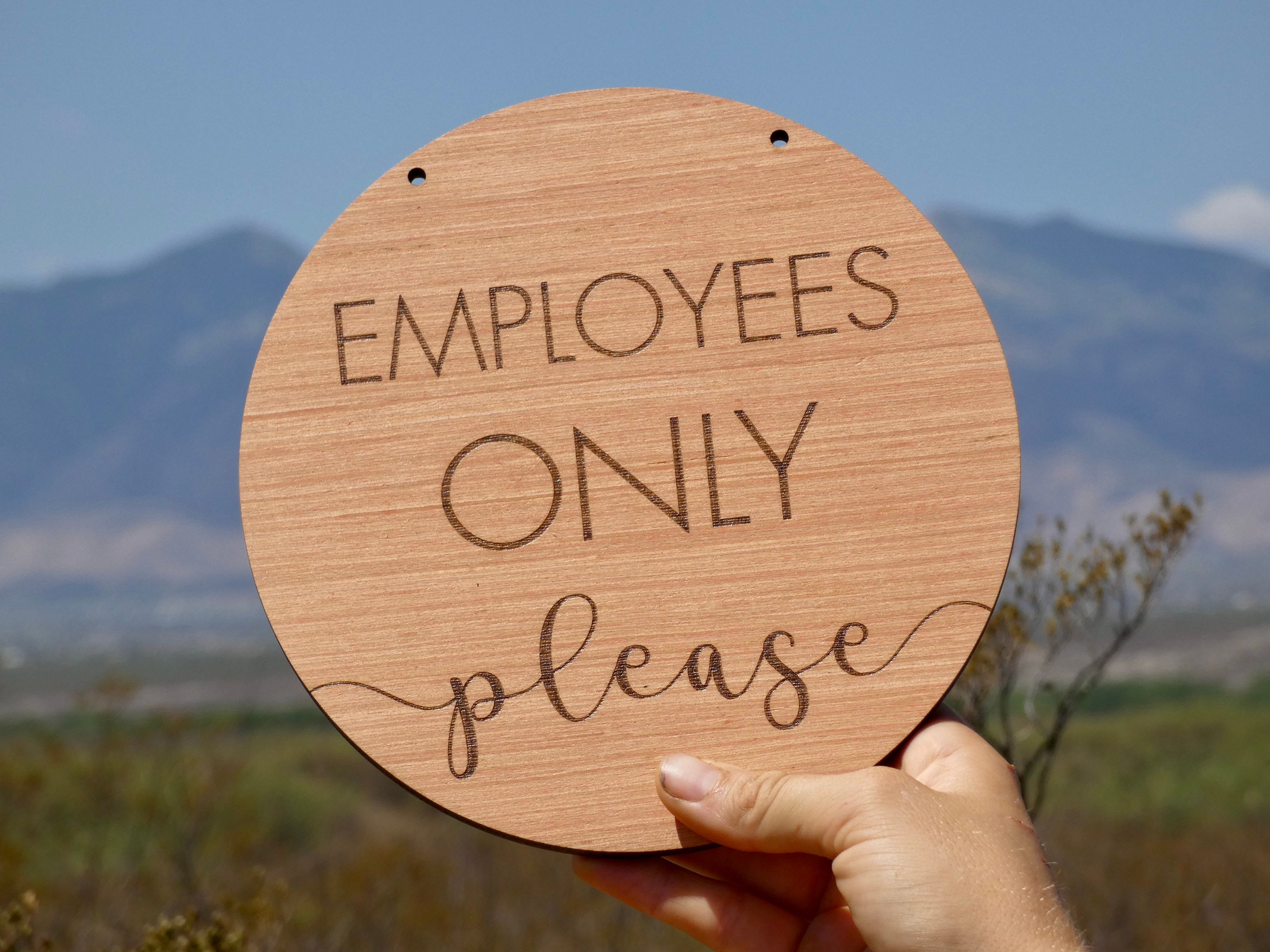 Staff Only Sign Cute