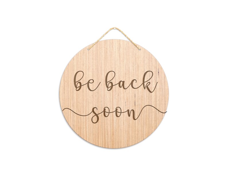 Wooden Be Back Soon Sign / Be Right Back Sign / Business Decor - Etsy