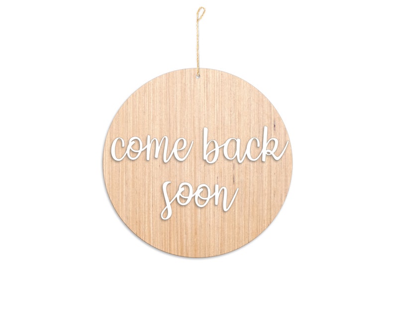 Unique welcome Sign / come Back Soon | Etsy