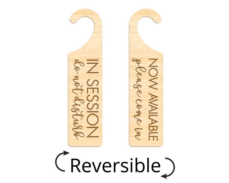 In Session Sign / Now Available Sign / Door Knob Hanger / Do - Etsy
