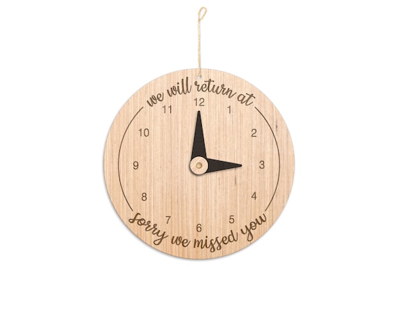 Be Back Soon Sign / Business Sign / will Return At - Etsy