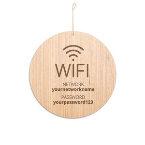 Custom Wifi Sign / Wifi Password Sign / Wooden Wifi Sign / Wifi and ...