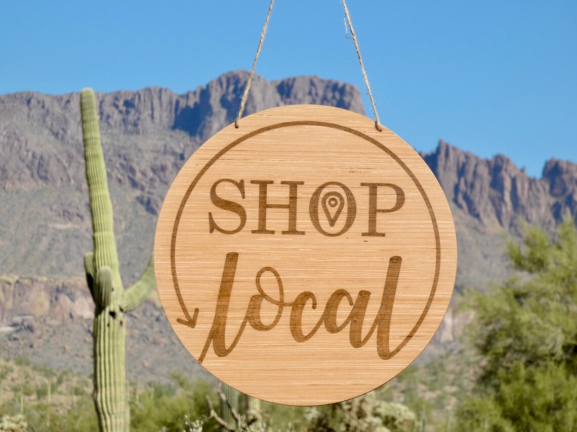 Shop Local Sign / Shop Small Business / Support Small Business | Etsy