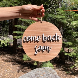 Unique welcome Sign / come Back Soon - Etsy