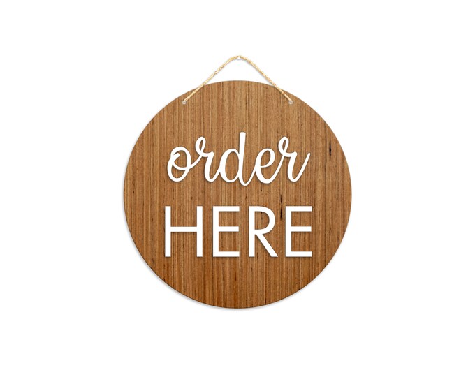 Stained order Here Sign / Business Order Here Sign / Place Order Here ...