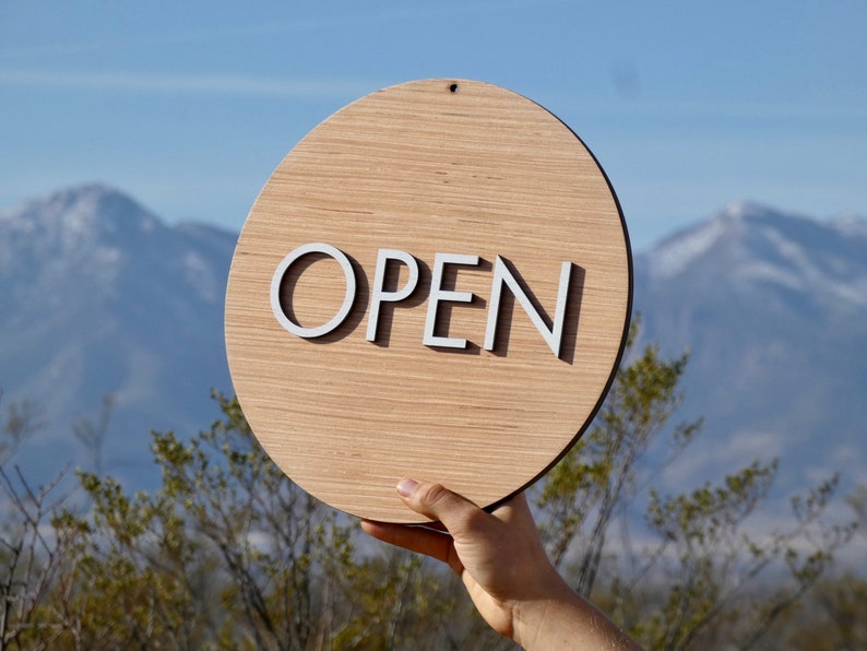 Office Open Closed Sign / Wood Open Closed Sign / Business - Etsy
