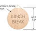 Lunch Break Sign / Out for Lunch Sign / Be Back Soon Sign / Custom ...