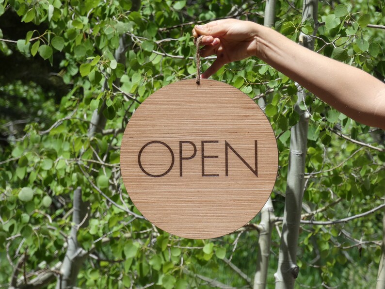 Reversible Open Sign / Be Back Soon Sign / Will | Etsy