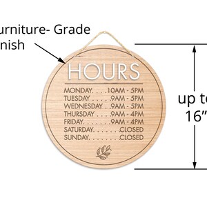 Business Hours Sign / Custom Office Hours Sign / Shop Hours Sign / Open ...