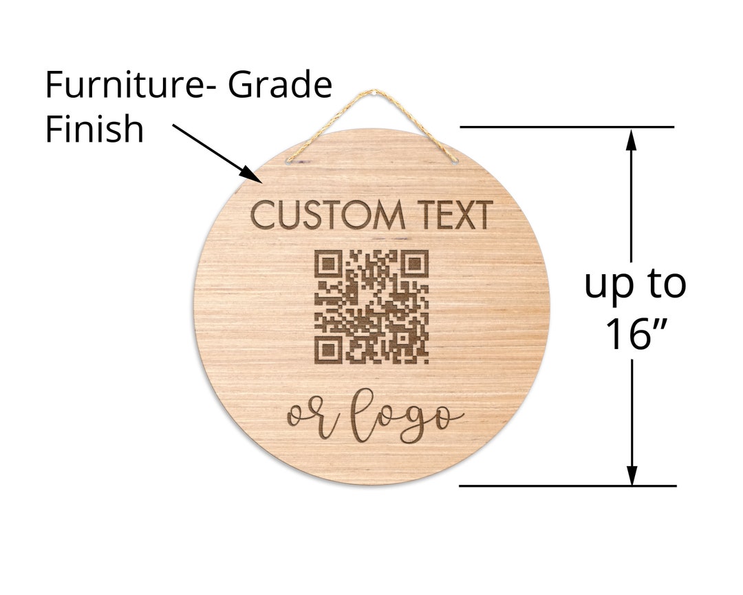 Custom QR Code Sign / Engraved Business Sign / QR Code Sign / - Etsy