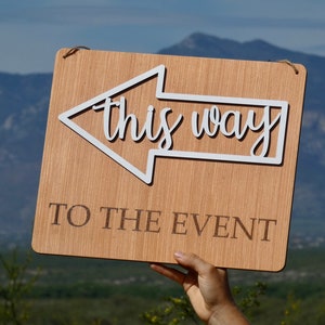 Custom this Way Hanging Sign / Wooden this - Etsy