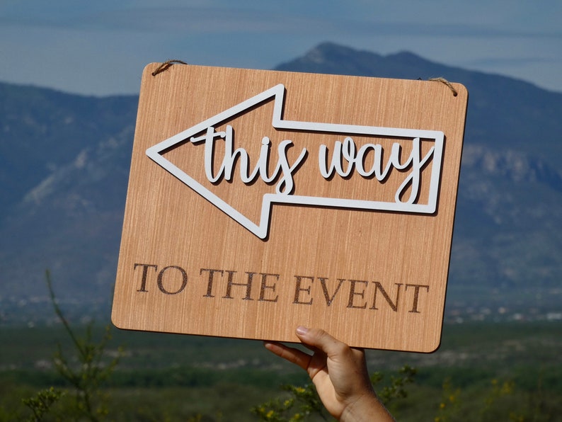 Custom this Way Hanging Sign / Wooden this | Etsy