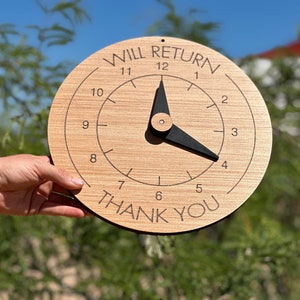 Be Back Soon Sign / returning At Business Sign / stepping Out Sign ...