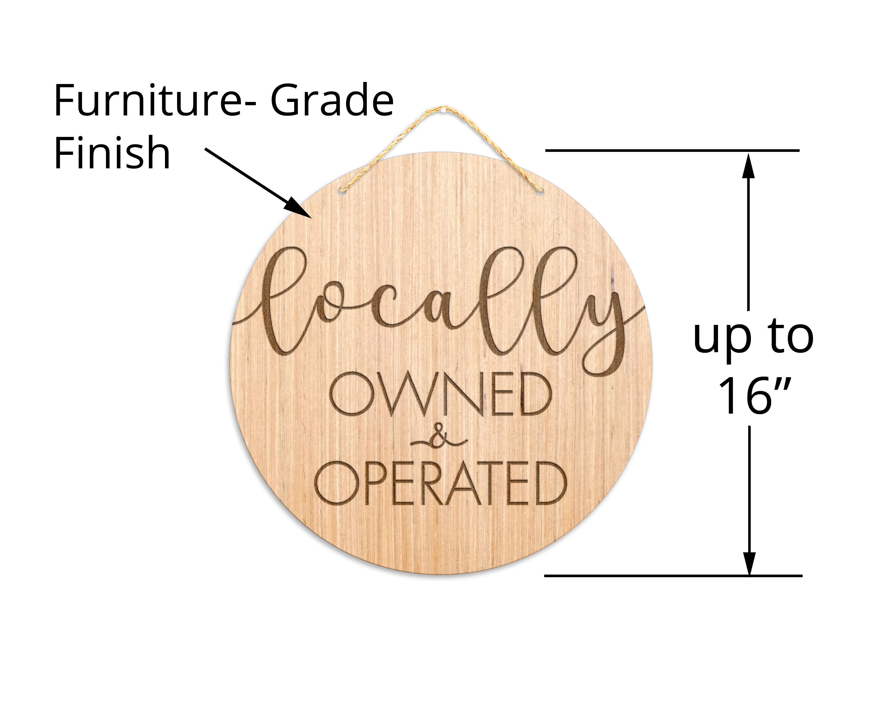 Locally Owned Operated Sign / Business Sign / Shop Local / - Etsy