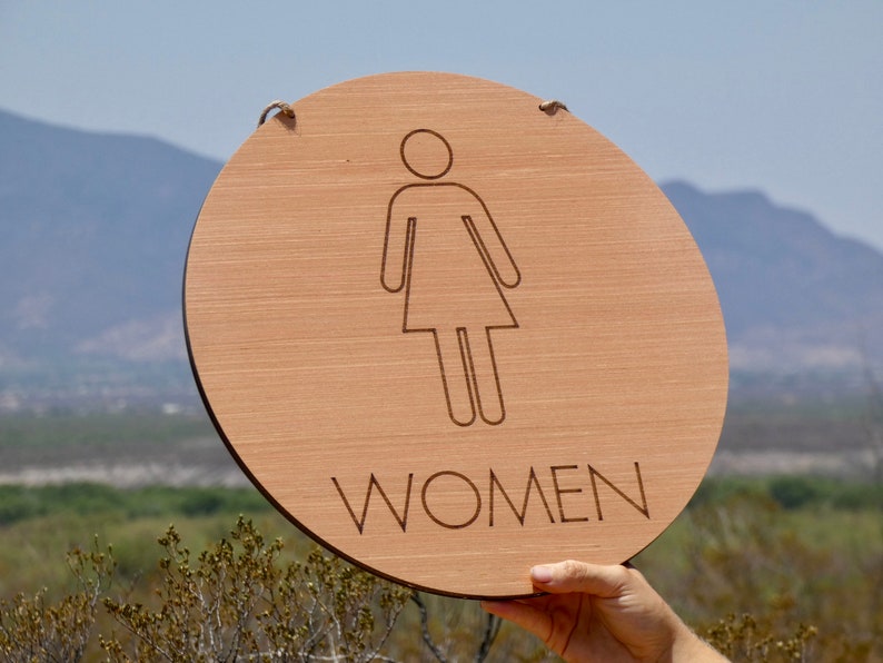 Male Female Bathroom Signs / Men Women Restroom Signs / - Etsy