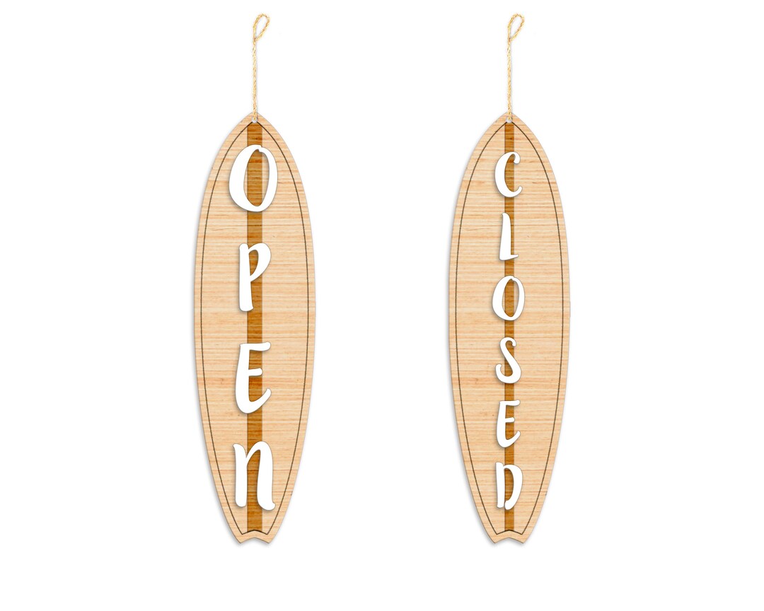 Surfboard open Closed Sign / Open Sign / Beach Sign / Office Decor ...