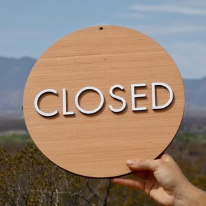 Office Open Closed Sign / Wood Open Closed Sign / Business | Etsy Australia