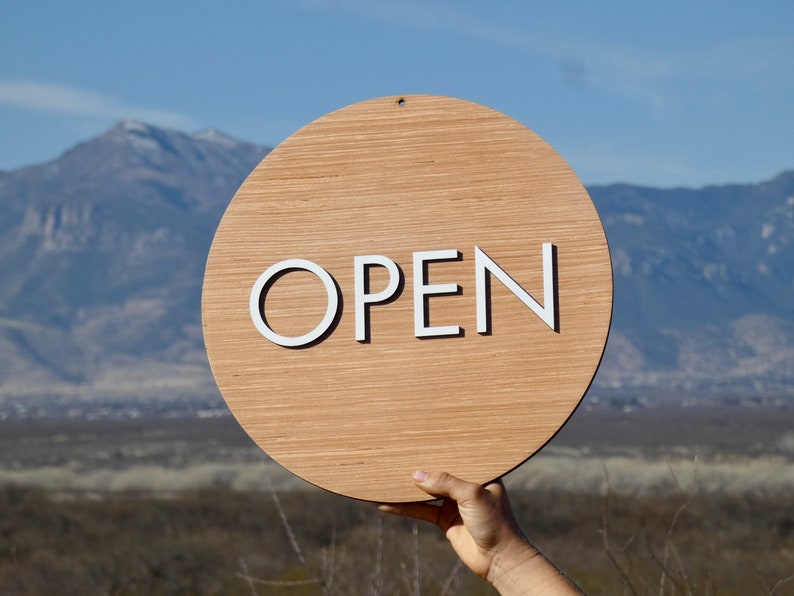 Office Open Closed Sign / Wood Open Closed Sign / Business - Etsy