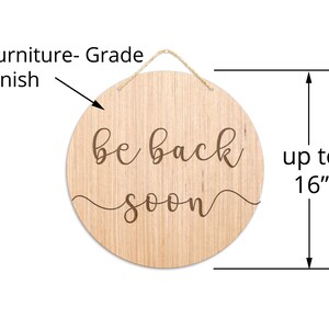 Wooden Be Back Soon Sign / Be Right Back Sign / Business Decor / Office ...