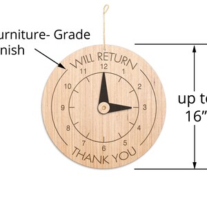 Be Back Soon Sign / returning At Business Sign / stepping Out Sign ...