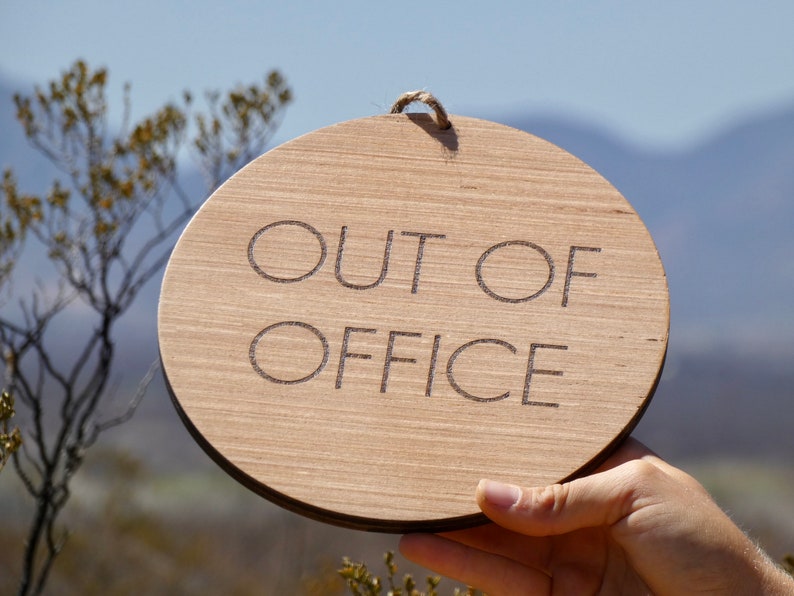 Out of Office Sign / Stepping Out Business Sign / Custom | Etsy