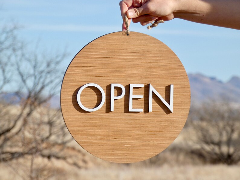 Office Open Closed Sign / Wood Open Closed Sign / Business | Etsy