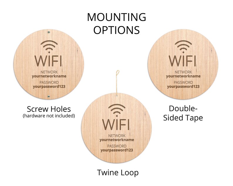 Custom Wifi Sign / Wifi Password Sign / Wooden Wifi Sign / - Etsy