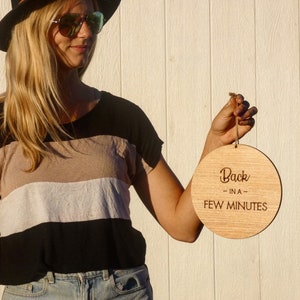 Back in a Few Minutes Sign / Business Sign / Be Back Soon Sign | Etsy