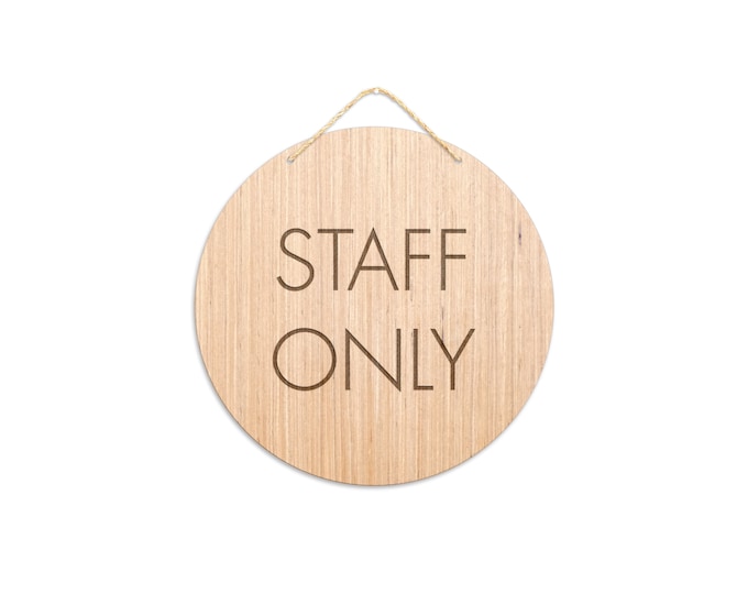 Staff Only Sign / Employees Only Sign / Employee Entrance / Small ...