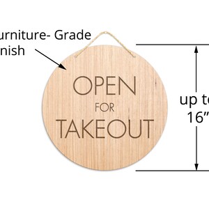 Open for Takeout Sign / Open Closed Sign / Takeout Orders / Custom Sign ...