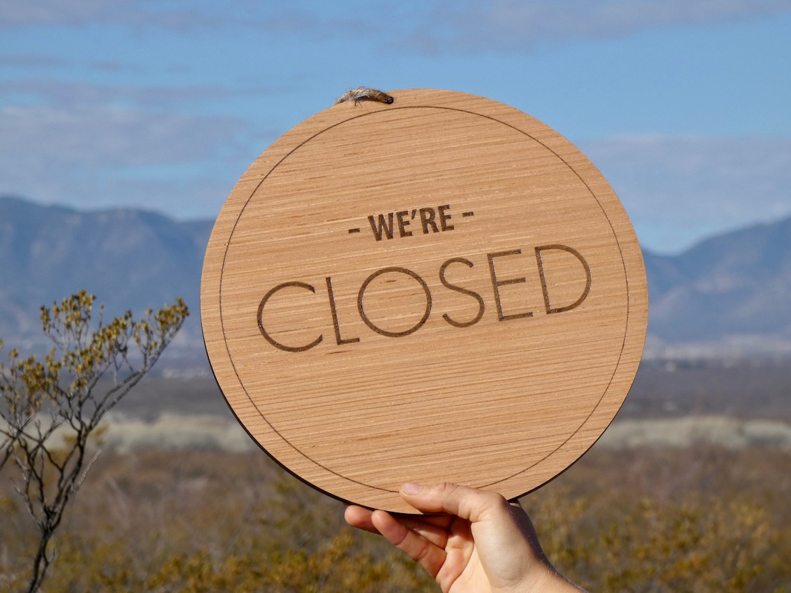 Chalkboard Open/Closed Sign / Chalkboard Sign / Reversible | Etsy