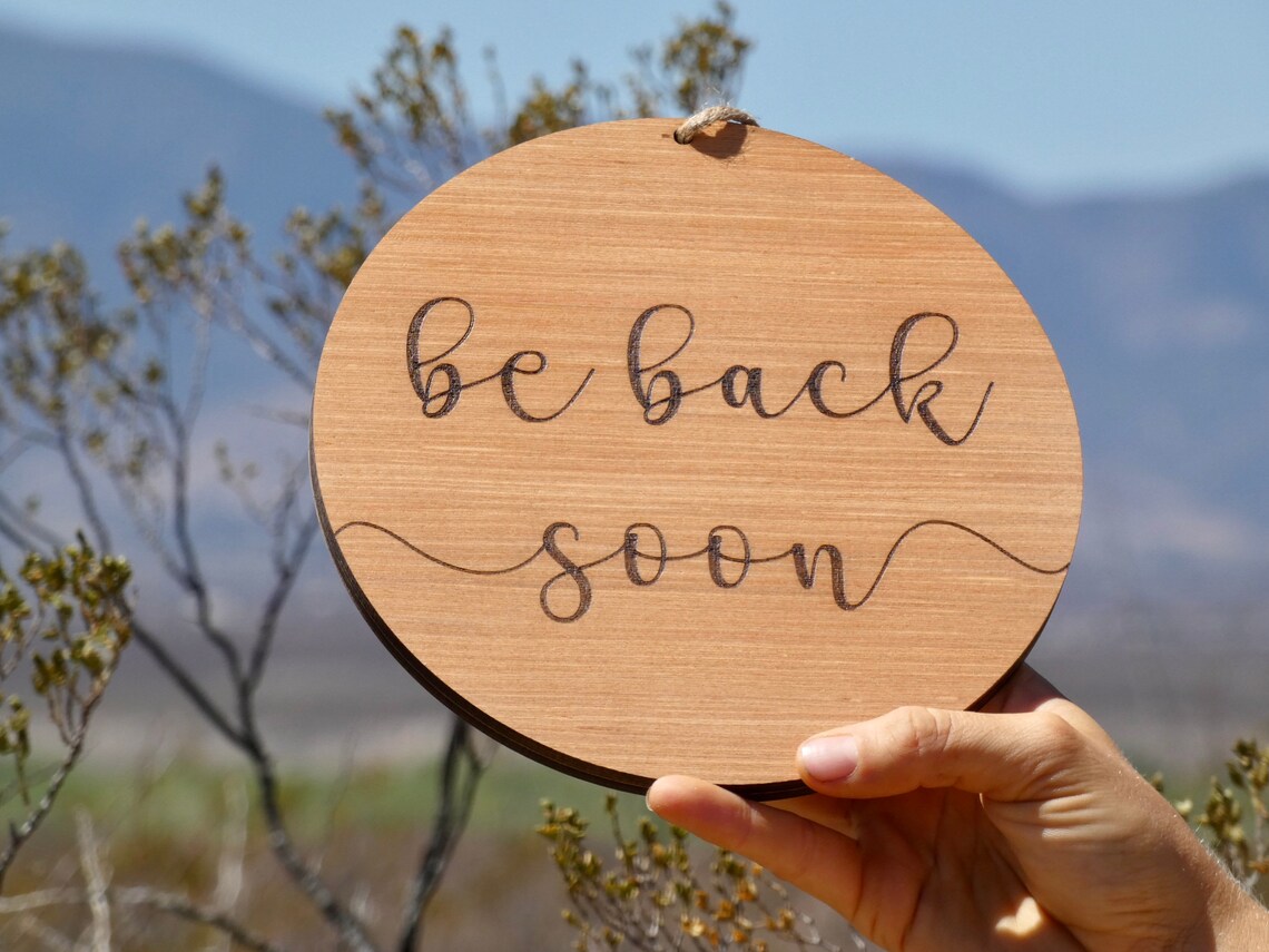 Wooden Be Back Soon Sign / Be Right Back Sign / Business Decor - Etsy