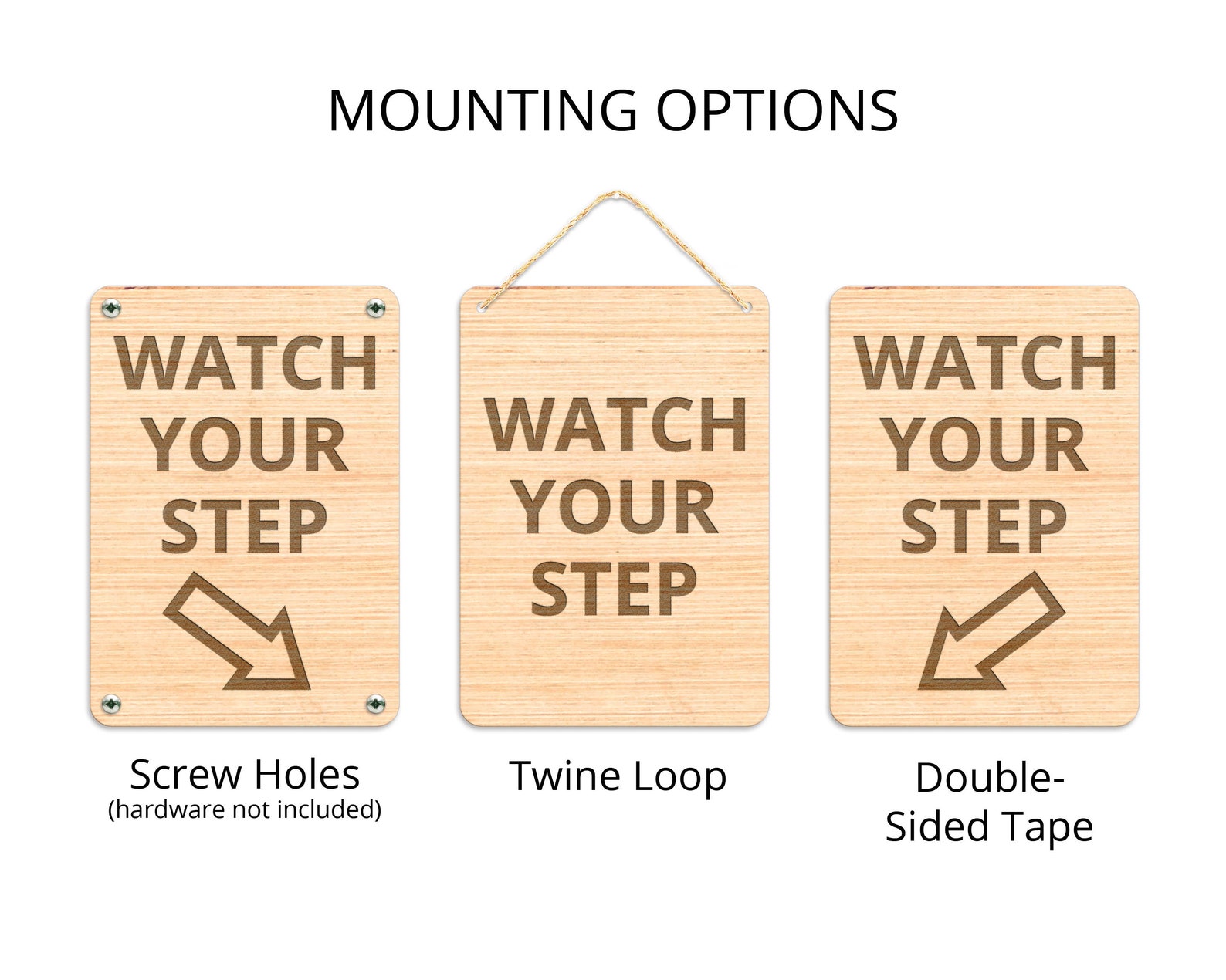 Wooden Watch Your Step Sign / Watch Your Step / Business Sign - Etsy