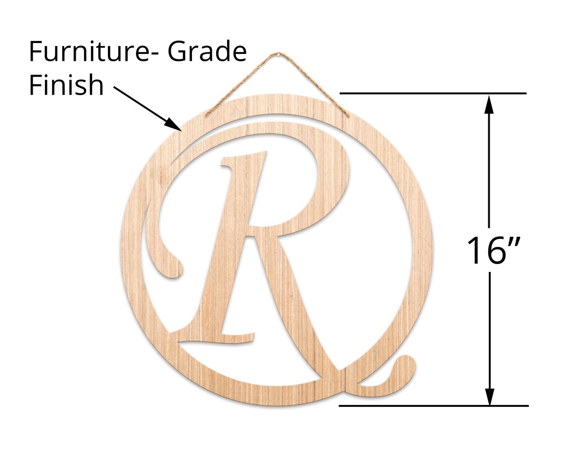 Custom Wooden Monogram / Monogram Door Hanger / Front Door | Etsy