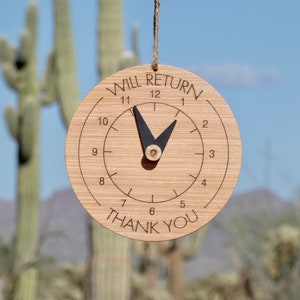 Be Back Soon Sign / returning At Business Sign / stepping Out Sign ...