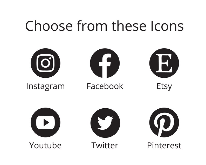 Social Media Sign / Business Social Media Sign / - Etsy