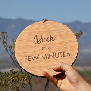 Back in a Few Minutes Sign / Business Sign / Be Back Soon Sign ...