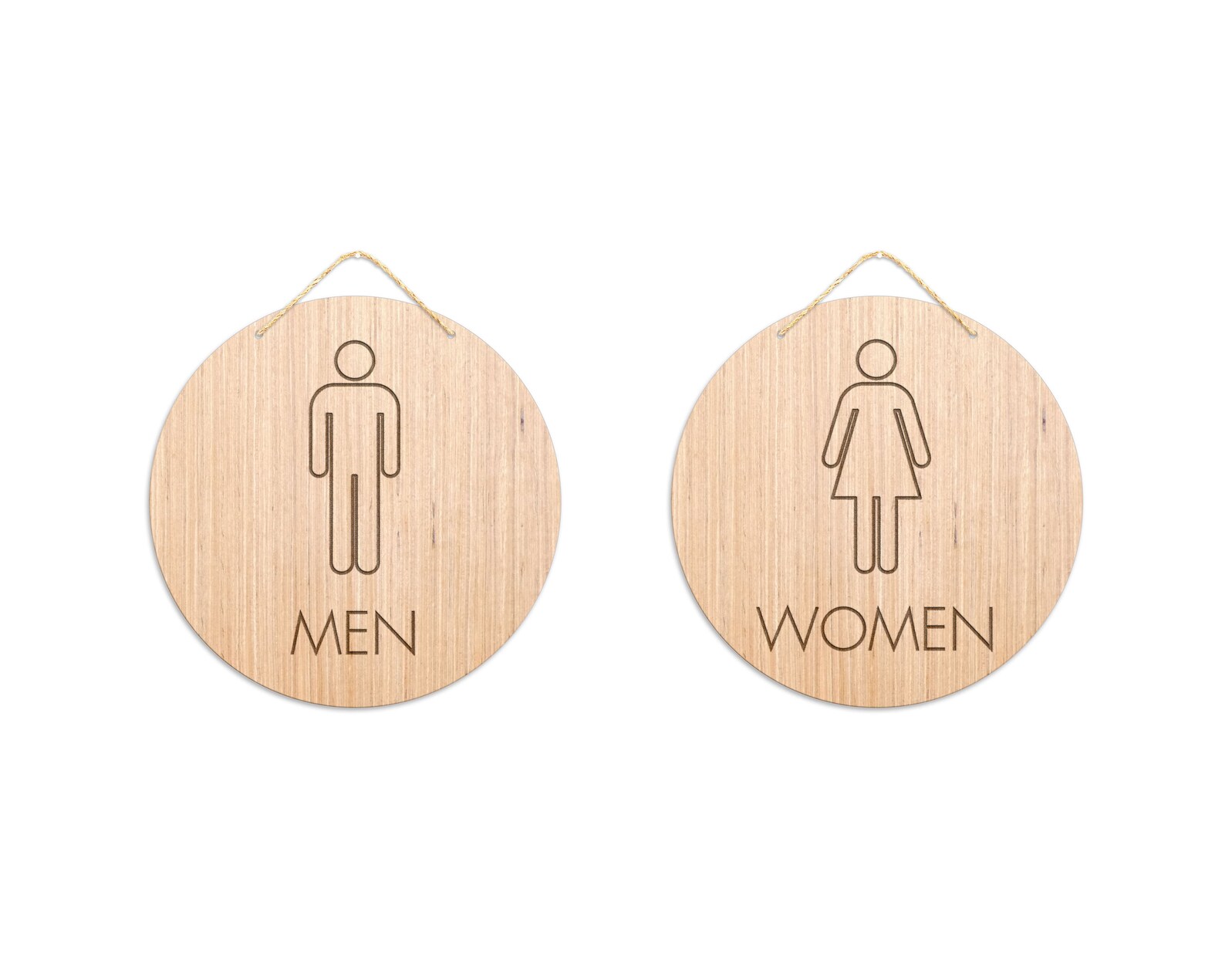 Male Female Bathroom Signs / Men Women Restroom Signs / - Etsy