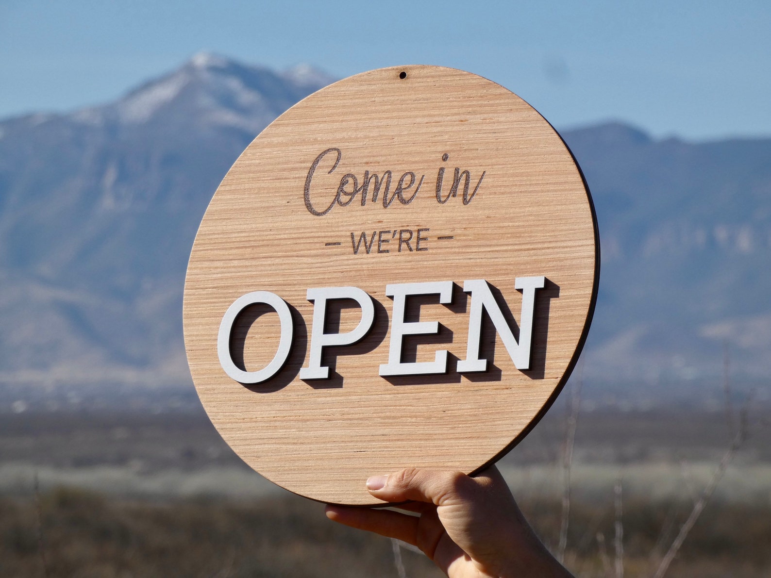 Wooden Open Closed Sign / Open Closed Sign / Custom Sign / - Etsy