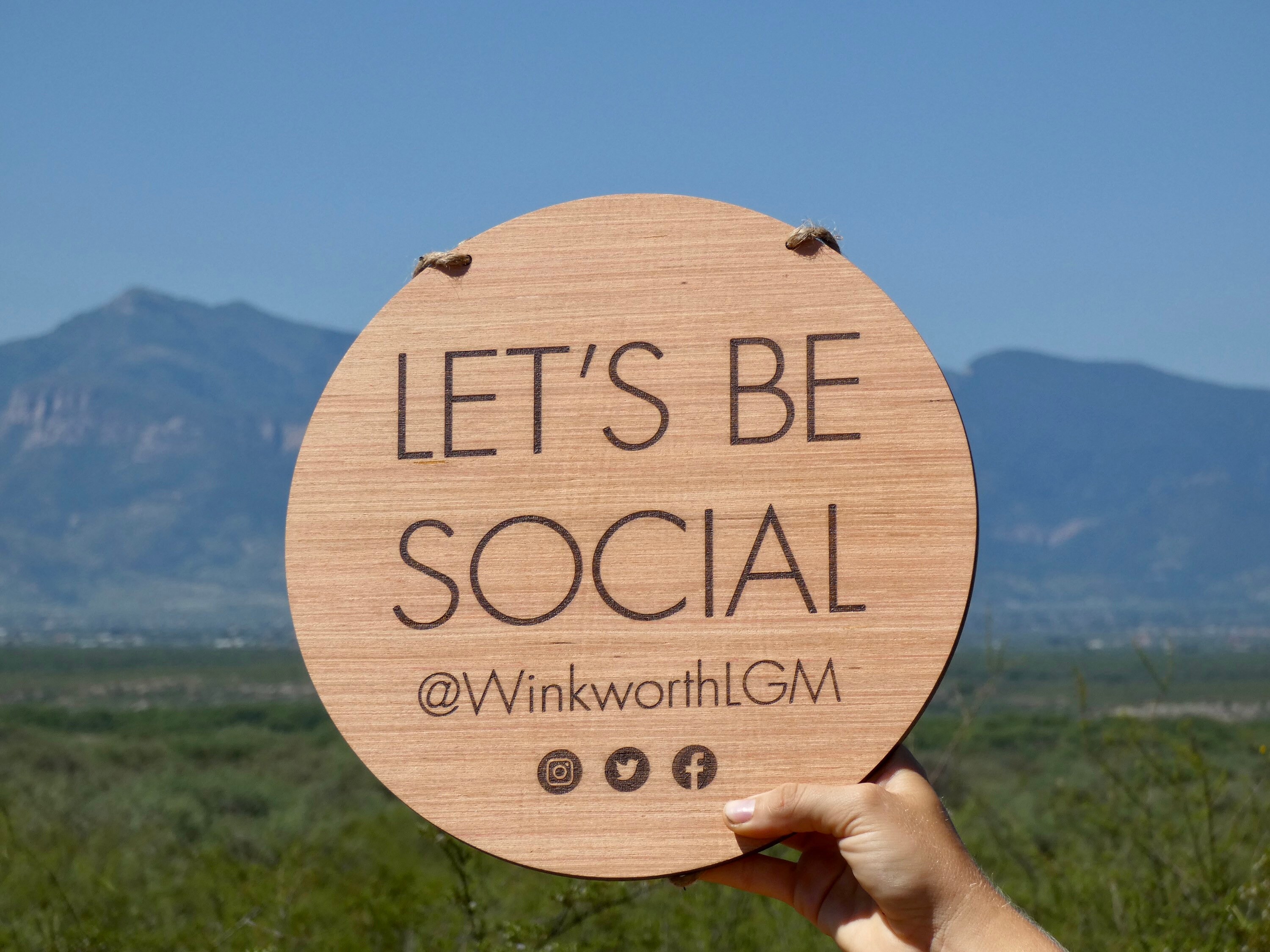 Engraved let's Be Social Sign / Personalized - Etsy