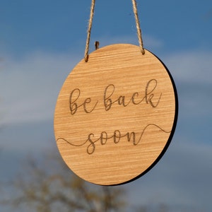 Wooden Be Back Soon Sign / Be Right Back Sign / Business Decor / Office ...