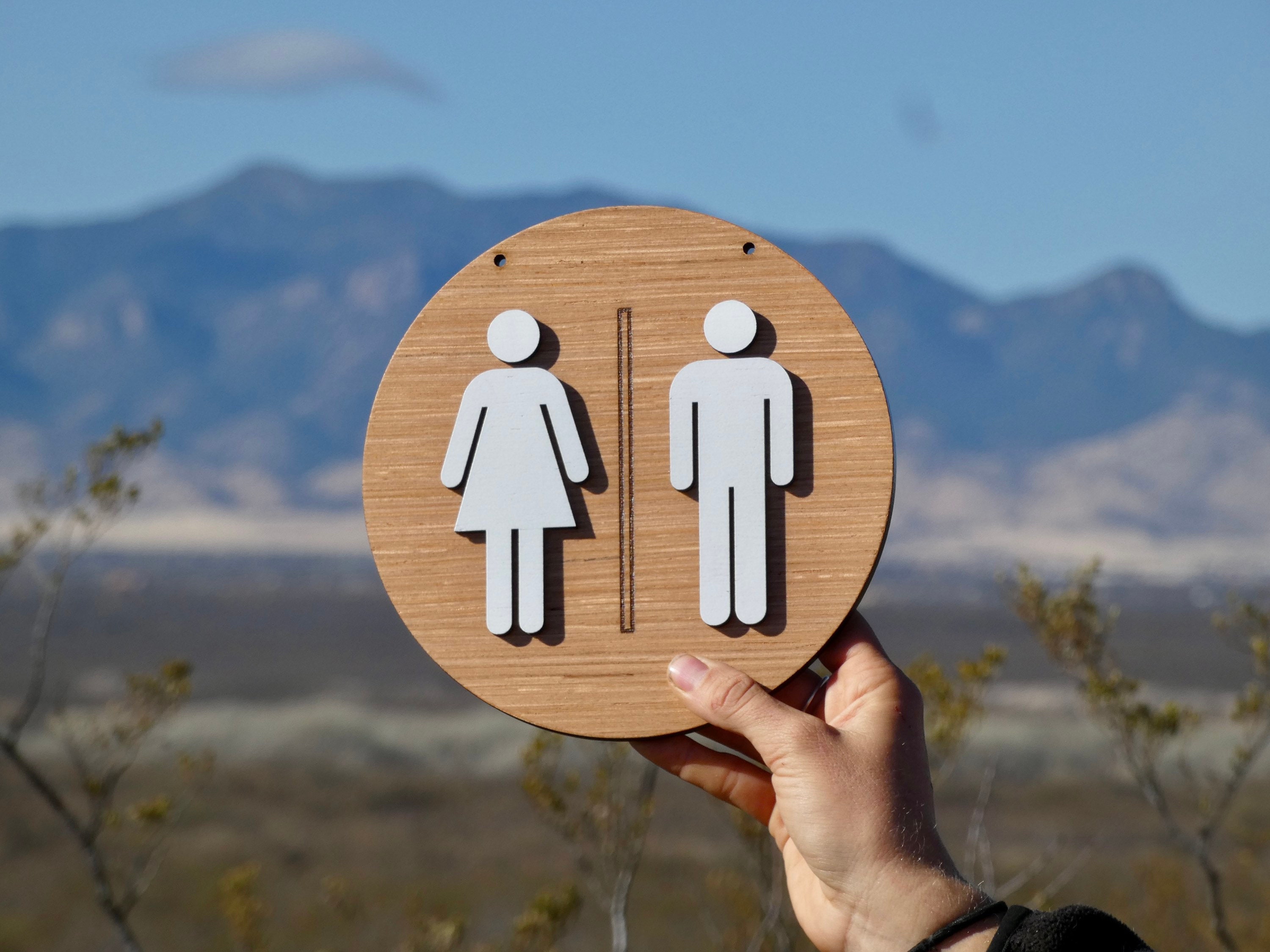 Gender Neutral Bathroom Sign / Gender Inclusive Sign / - Etsy
