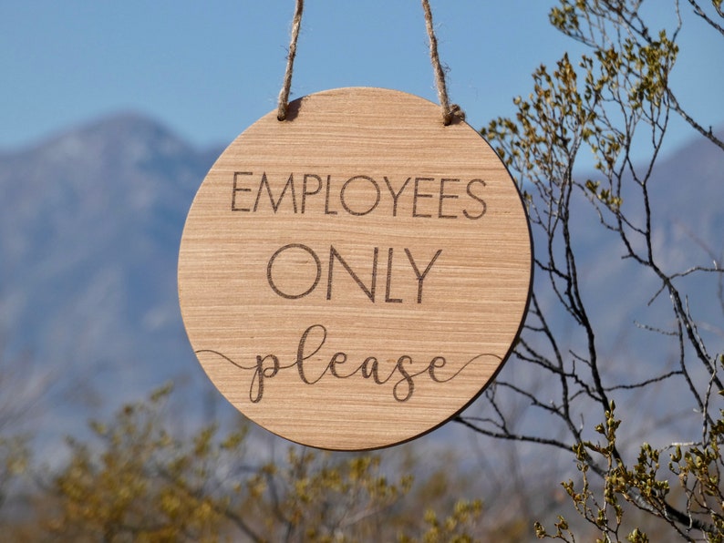Employees Only Sign / Office Door Sign / Business Decor / - Etsy